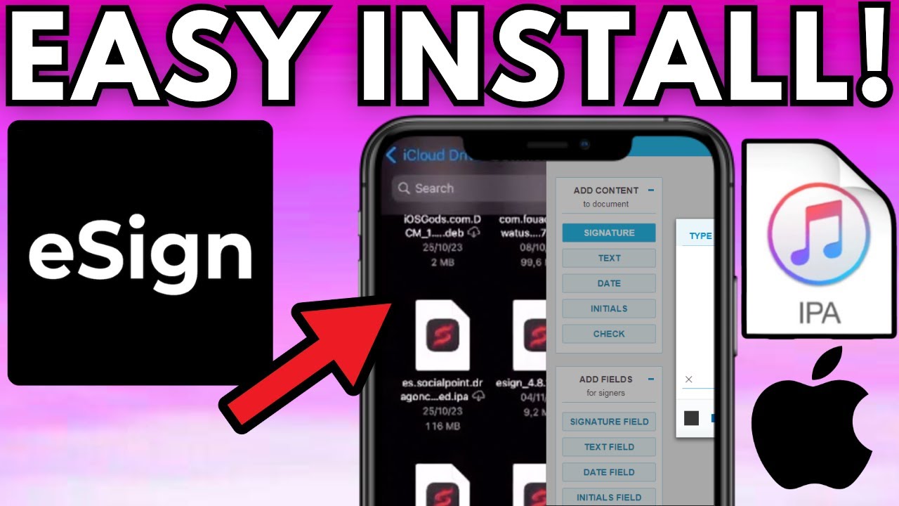 Install IPA Files on iPhone & iPad with ESign iOS - YouTube