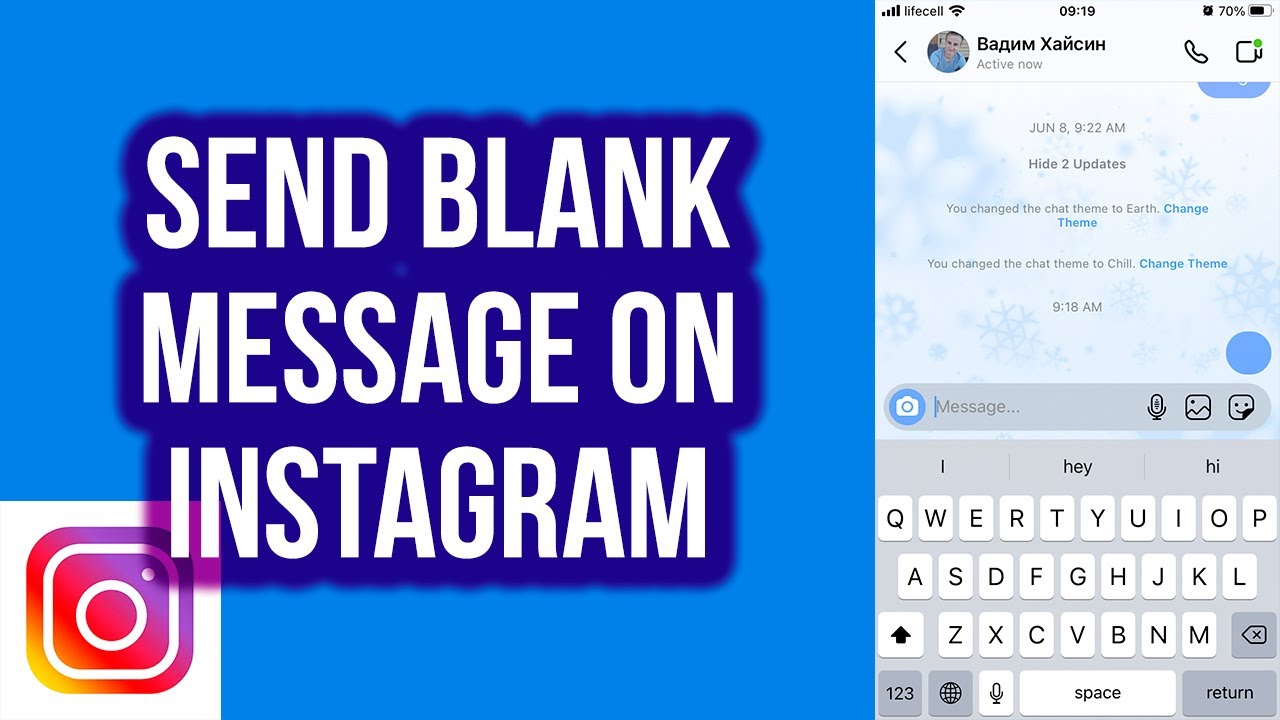 How to Send Blank Message on Instagram - YouTube