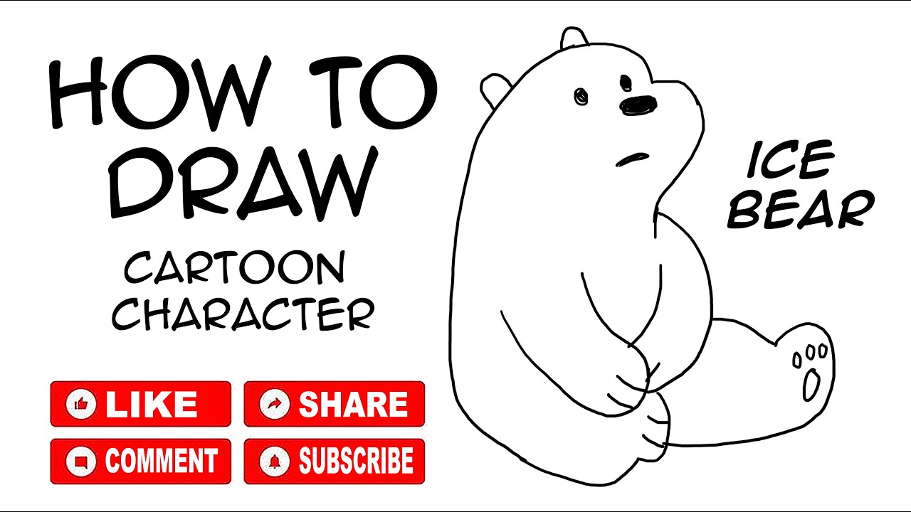 How to draw Ice Bear We Bare Bears - YouTube