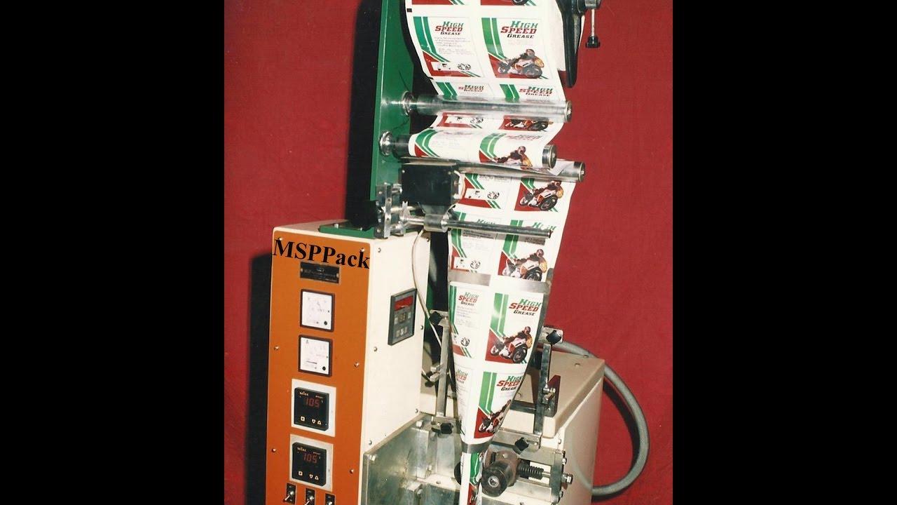 Automatic grease pouch, small grase packet pouch filling sealing and ...