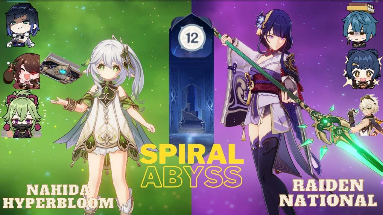 C2 Nahida Hyperbloom and C2 Raiden National | Genshin Impact Abyss 3.6 ...