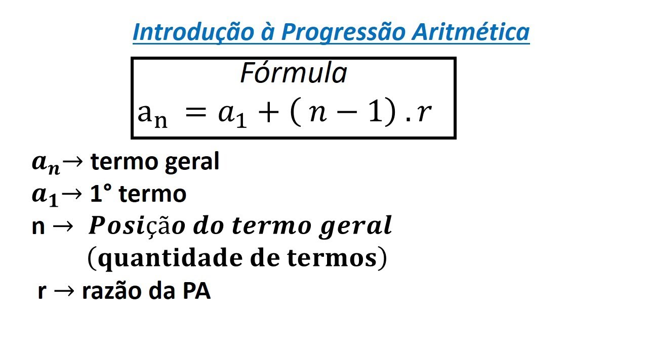 Introdução à Progressão Aritmética. - YouTube