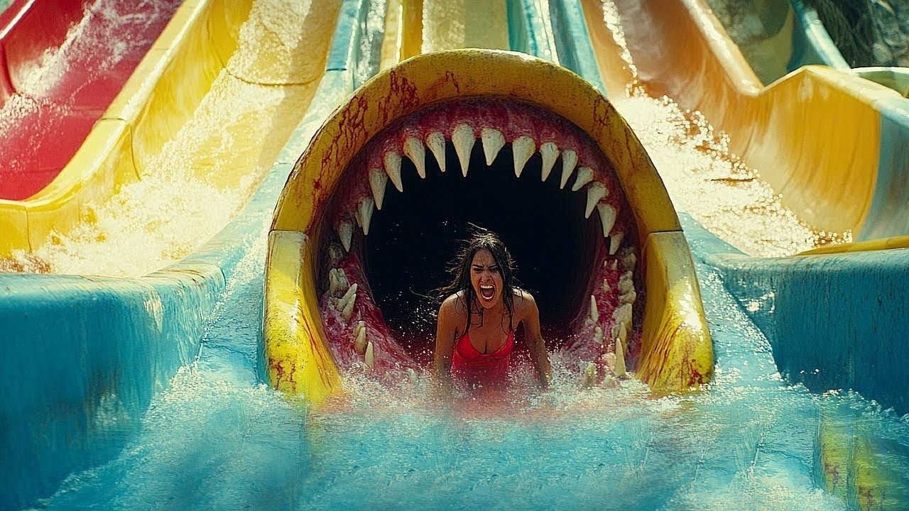 If they go down the MONSTER WATER SLIDE they will go straight through ...