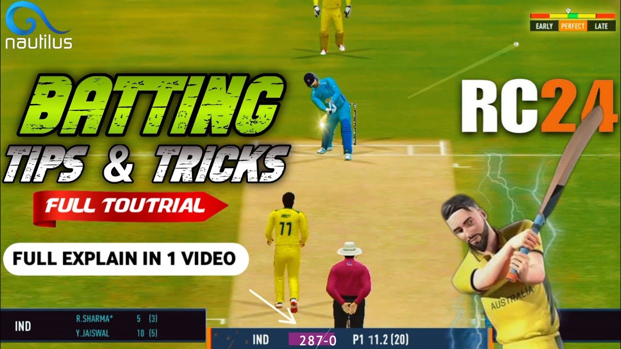 🔥RC24 PERFECT BATTING TIPS 😳 RC24 BATTING TIPS & TRICKS FULL TOUTRIAL ...