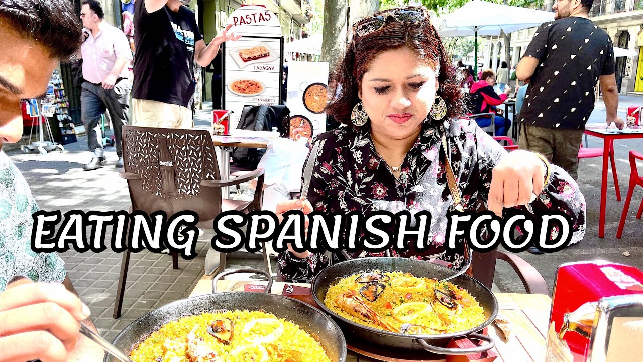 Eating Spanish Food Paella and Churros #Barcelona-Spain. - YouTube