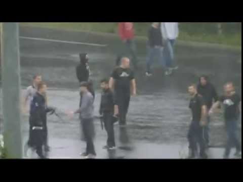 Hooligans: Fight between supporters Lyon vs. Marseille (OM) 19.05.2013 ...
