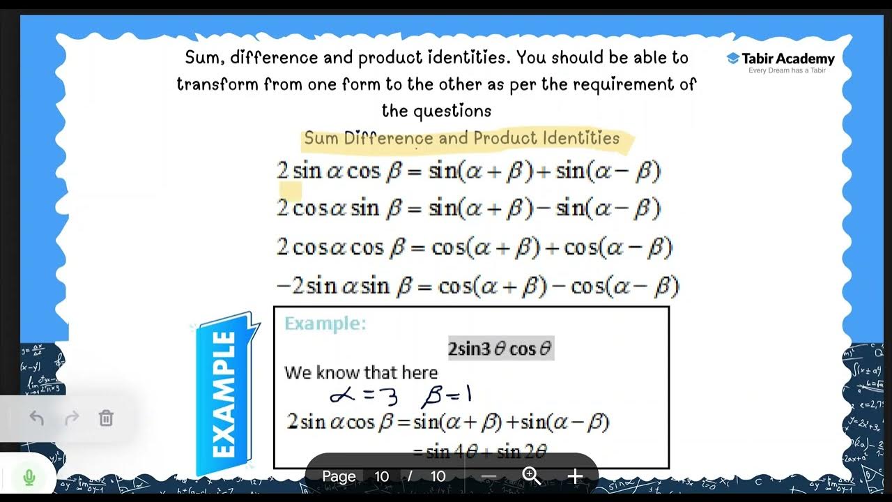 Chp 16: Trigonometric Identities | Sum, Difference, and Product ...