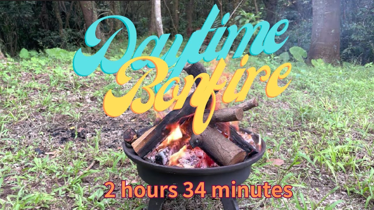 Daytime bonfire 2 hours 34 minutes - YouTube