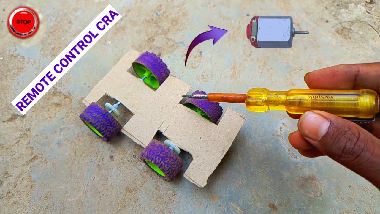 How to make simple remote control car 🎁रिमोट कंट्रोल कार फ्री में बनाएं ...
