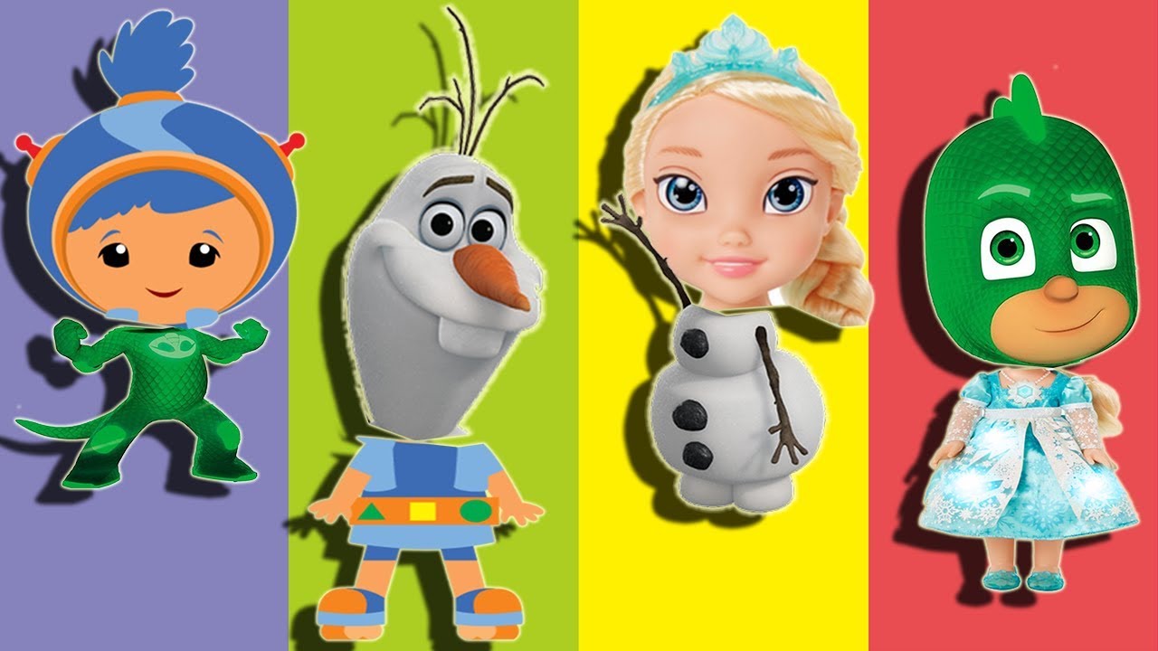 Wrong Heads Barbie Elsa Frozen Olaf Frozen Team Umizoomi PJ Masker ...