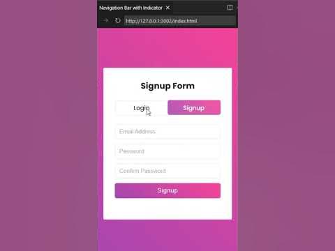 sliding signup & login form | using html css javascript | Source Code ...