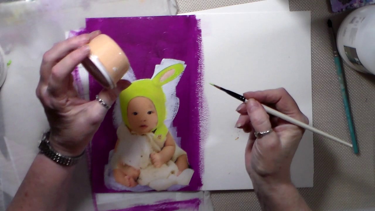 Paint over a collage for #myyear2017 - YouTube