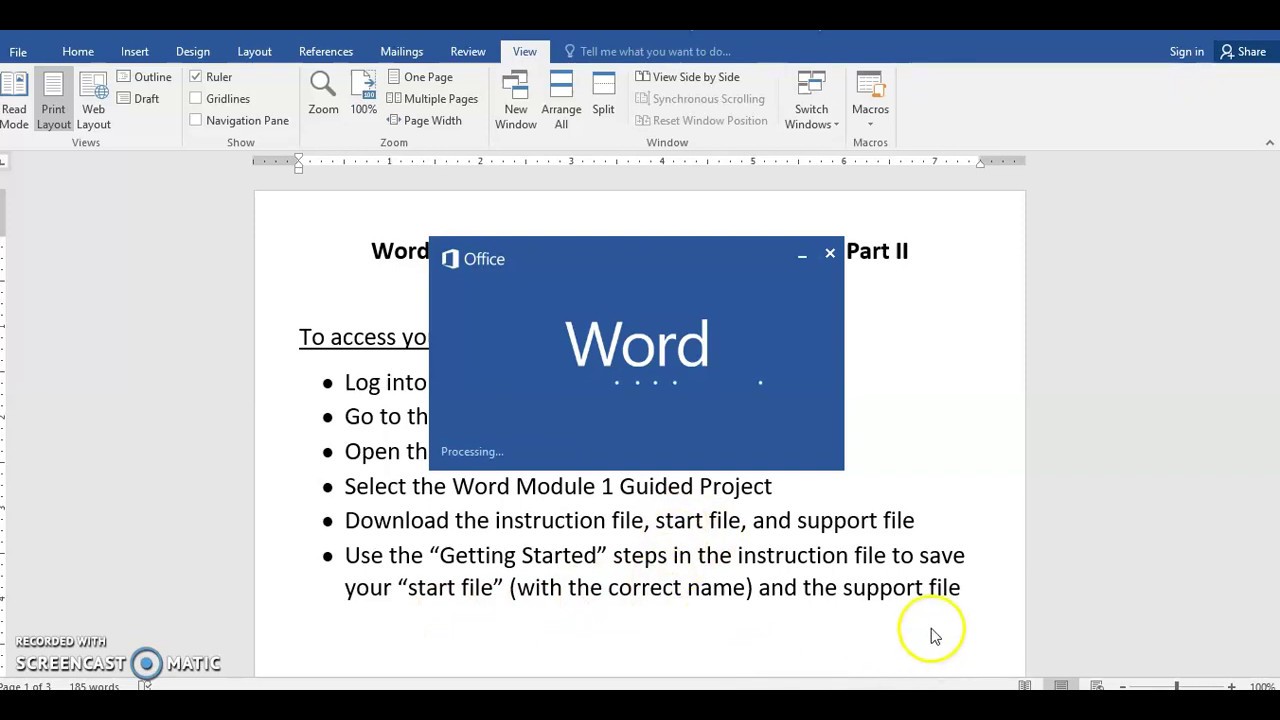 Word Mod 1 2019 Part II - YouTube