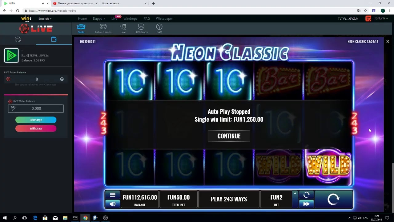 WINK - token WIN, LIVE - Neon Classic - Slots - YouTube