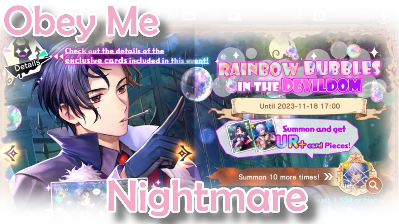 Rainbow Bubbles in the Devildom Nightmare - Obey Me - YouTube