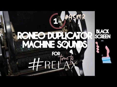 ASMR - Office Ambience | Roneo duplicator machine start and stop sound ...
