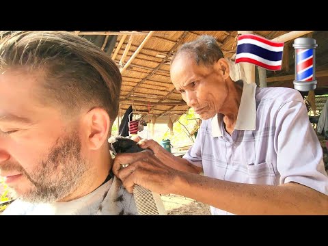 💈HAIRCUT by THAI RICE FARMER MASTER BARBER Mr. Wang (Yes I went back!) Ubon Ratchathani, THAILAND 🇹🇭