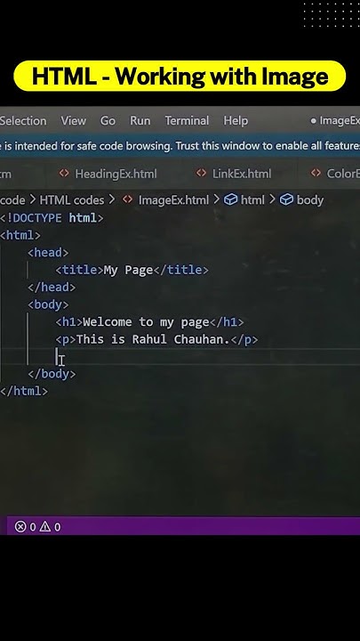 HTML - Working with Image || #incapp #rahulchauhansir #shorts #virelvideo #coding #html #webpage ...