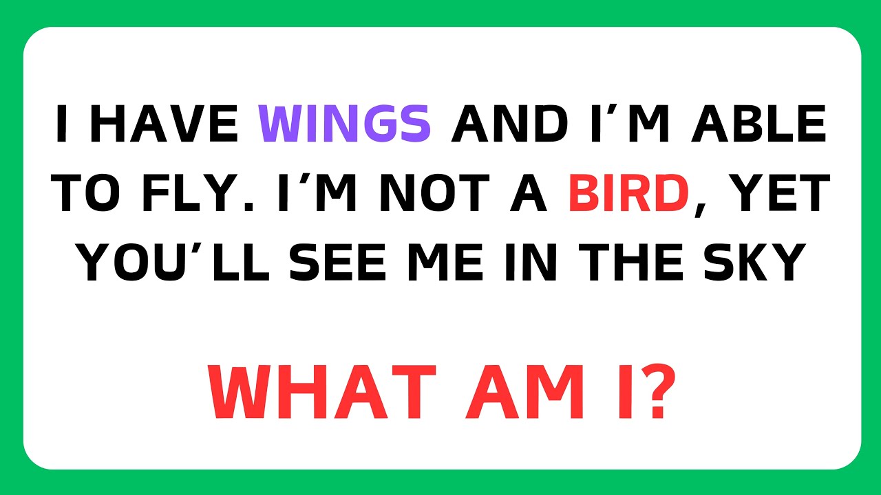 CAN YOU SOLVE THESE 20 TRICKY RIDDLES? - YouTube