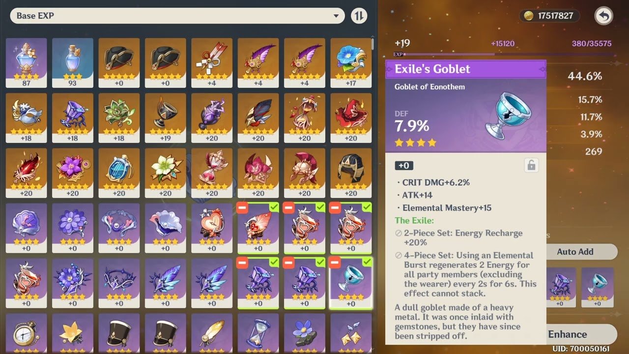 Genshin Impact: Upgrading an artifact (Part 28) - YouTube