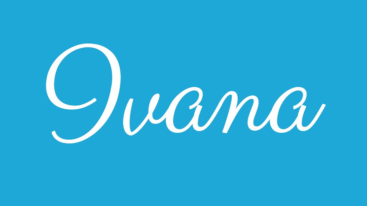 Learn how to Sign the Name Ivana Stylishly in Cursive Writing - YouTube