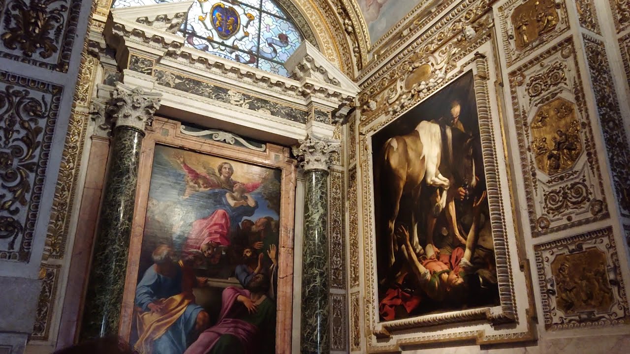 Caravaggio, Cerasi Chapel Paintings, Rome - YouTube