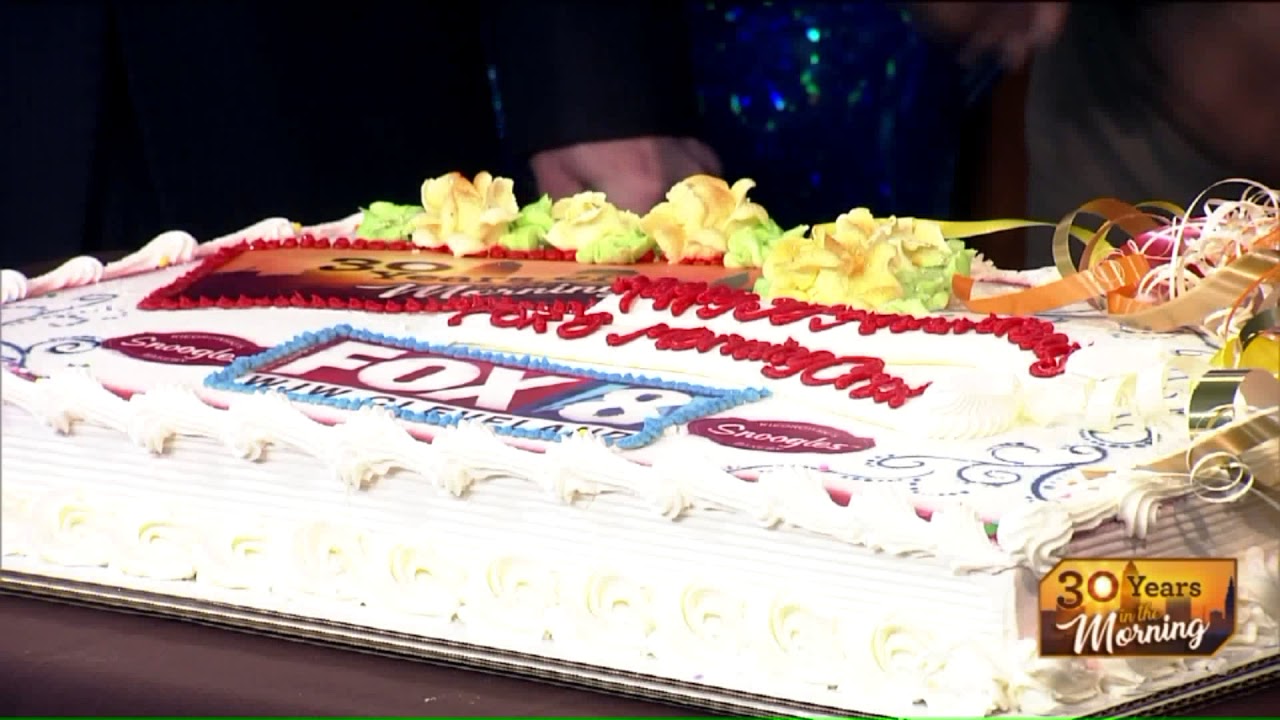 Fox 8 Celebrates 30 years with amazing Kiedrowski cake - YouTube