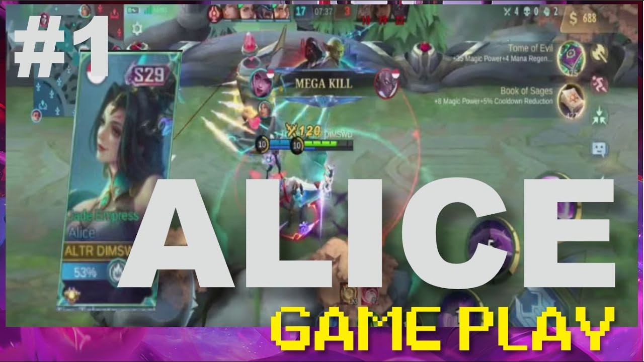 MOBILE LEGENDS - ALICE GAMEPLAY - YouTube