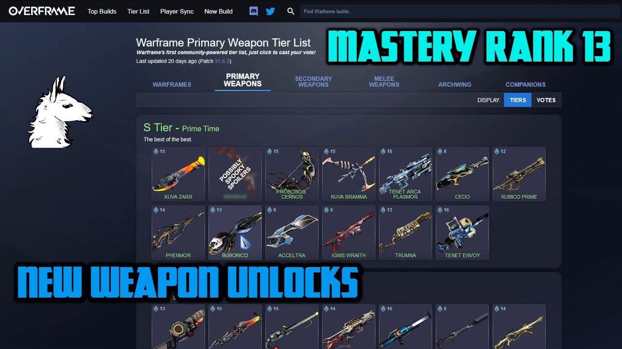 Let's Play Warframe - Mastery Rank 13 - New Weapon Unlocks - YouTube