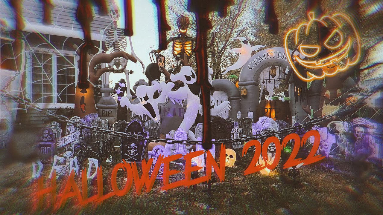 Huge Halloween Airblown Inflatable display 2022 - YouTube