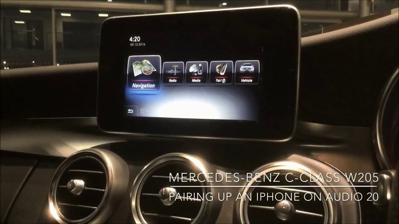 How-to: Pair an iPhone with a Mercedes-Benz C-Class - YouTube