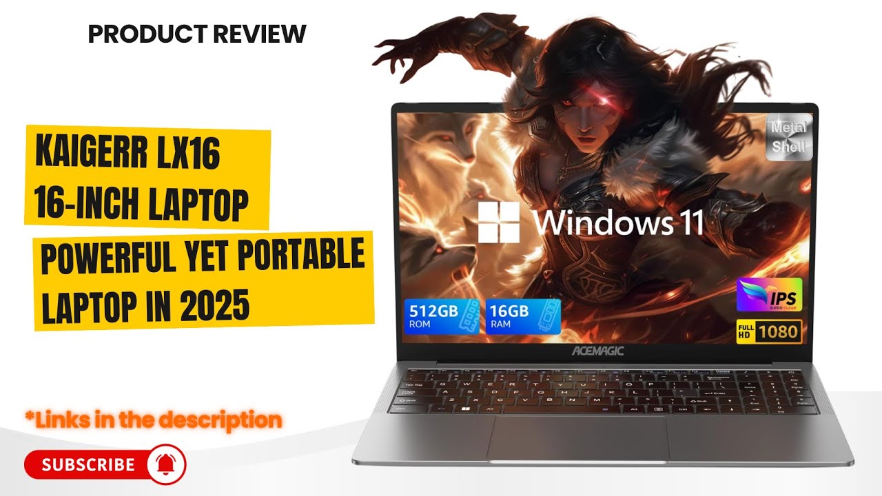 🔥 KAIGERR LX16 Laptop Review 2025 | 16GB RAM, 512GB SSD, Intel 12th Gen ...