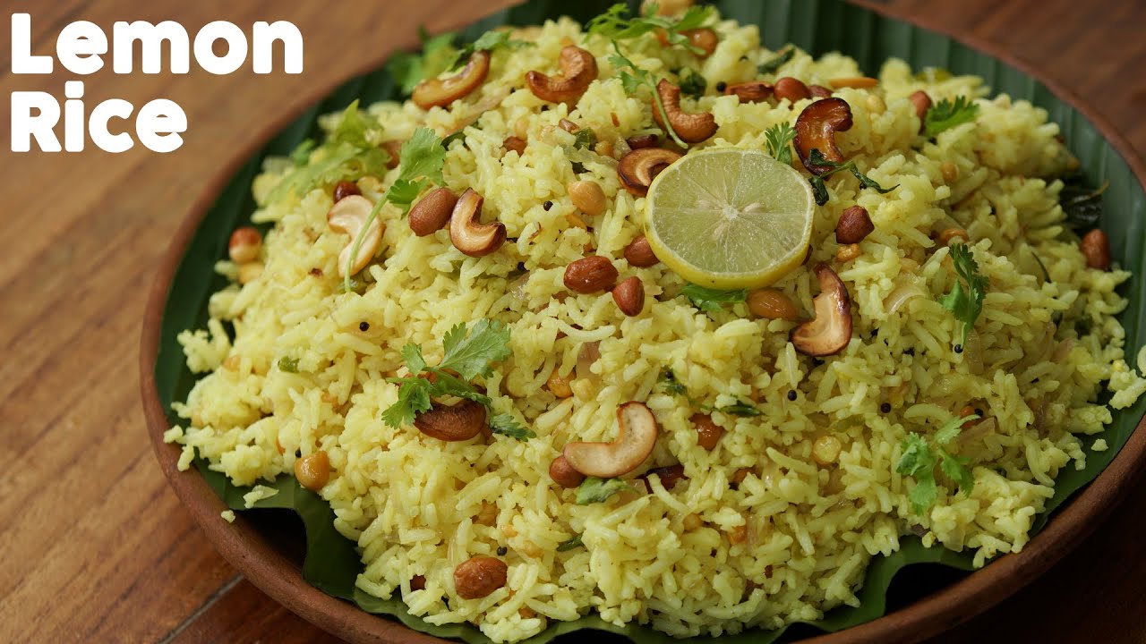 Quick & Tasty Lunch Lemon Rice Recipe - Lemon Rice - YouTube