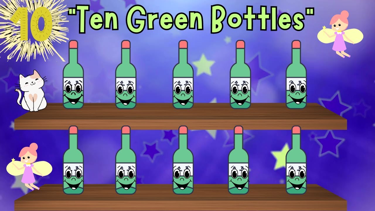 Baby Songs || 10 Green Bottles Song ||Animated Nursery Rhyme for Kids 🎶 ...