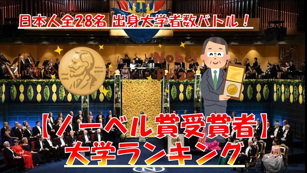 【日本人ノーベル賞受賞者数】大学ランキング! Youtube
