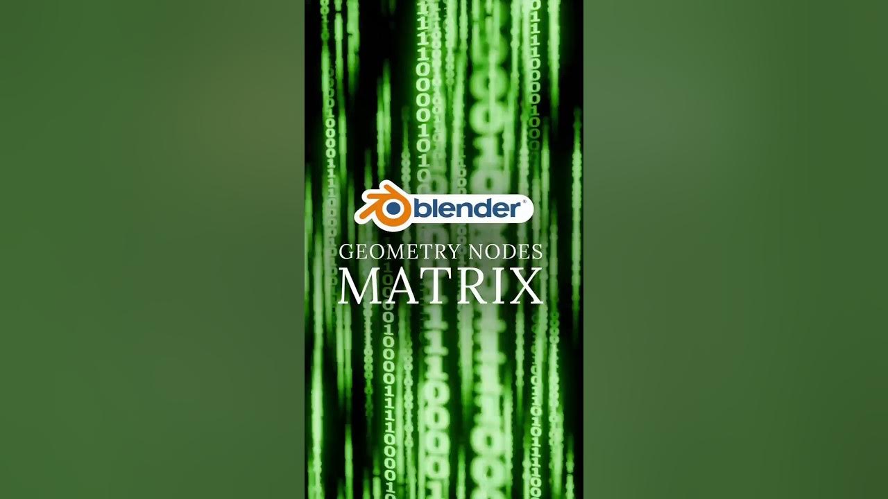 Create this Matrix effect in Blender! #b3d #Blender #3d #matrix #blender3d #vfx - YouTube