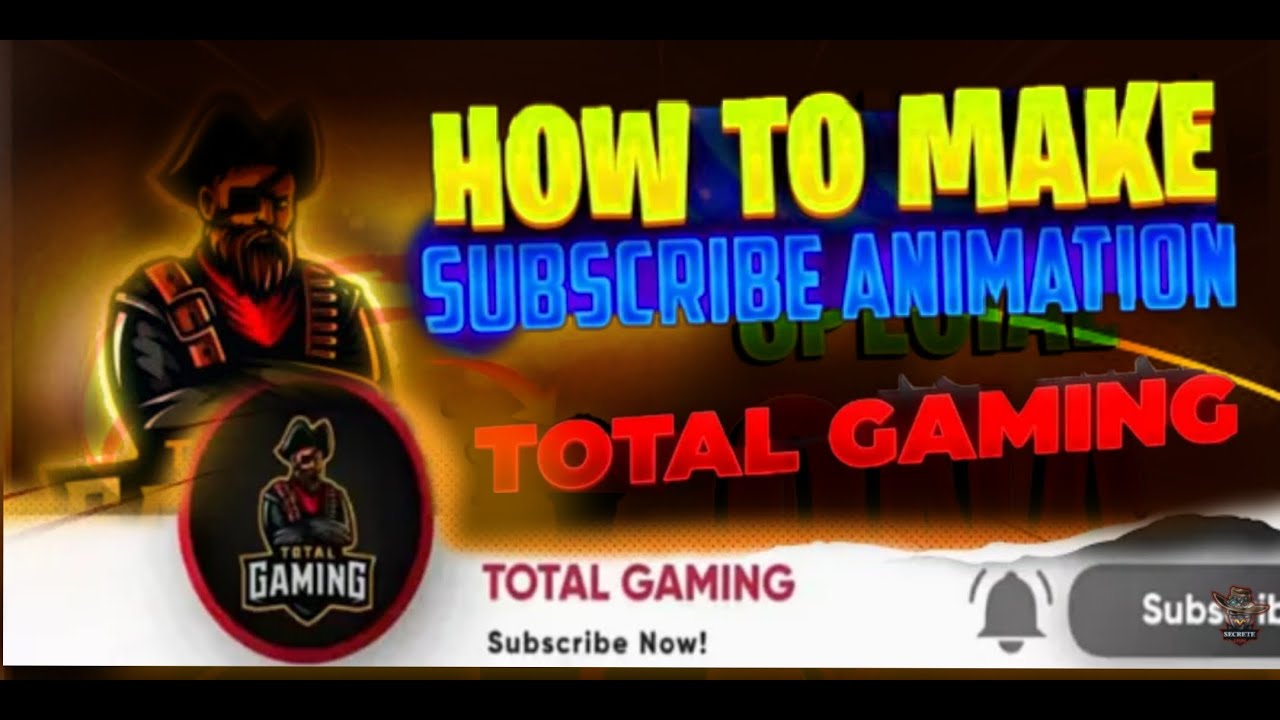 How to make animated subscribe button like Total Gaming - YouTube
