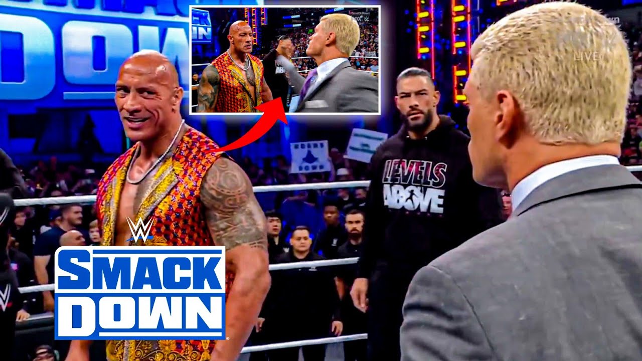 थपड का बदला थपड...Cody Rhodes Slaps The Rock...WWE SmackDown Highlights ...
