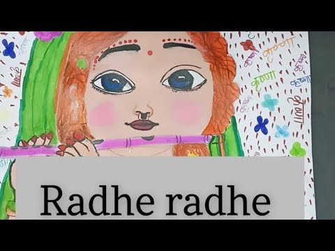 How to draw Cute Radha Rani Drawing ️|| Radhe Radhe||Cute Radha Rani ️ ...
