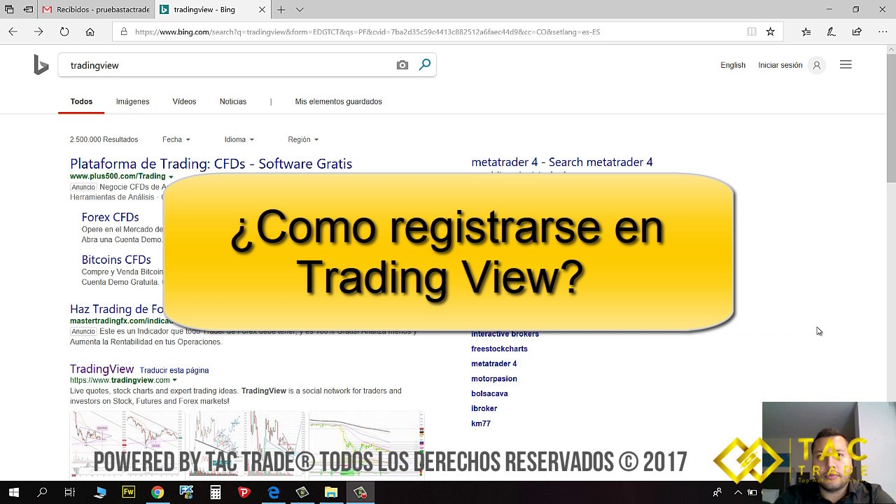 Como registrarse en trading view - YouTube