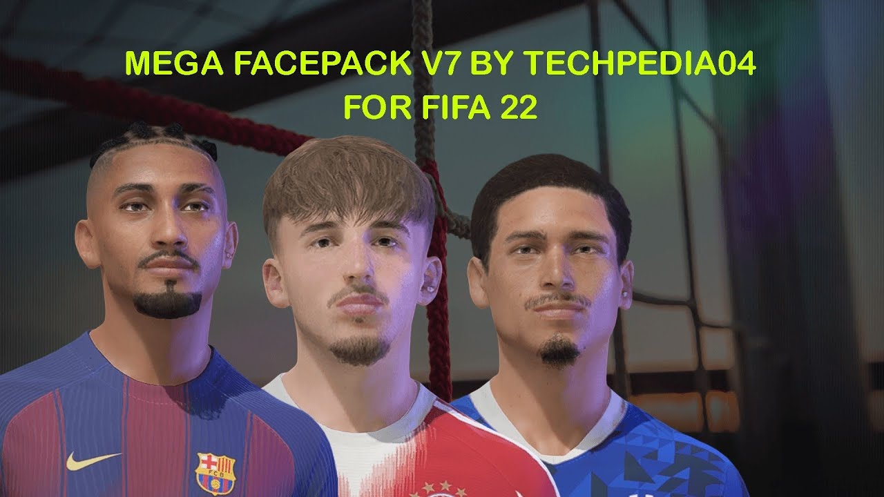 Mega facepack v7 for fifa 22 by techpedia04 - YouTube