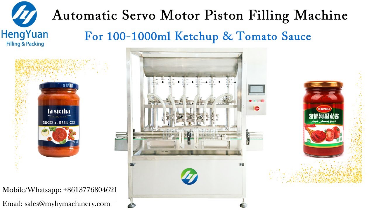 Ketchup Dispensing Equipment | Automatic Servo Motor Piston Filling ...