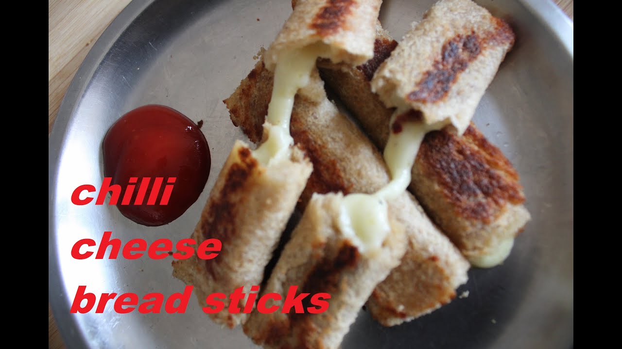 chilli cheese bread sticks ,cheese sticks ,kids snacks - YouTube