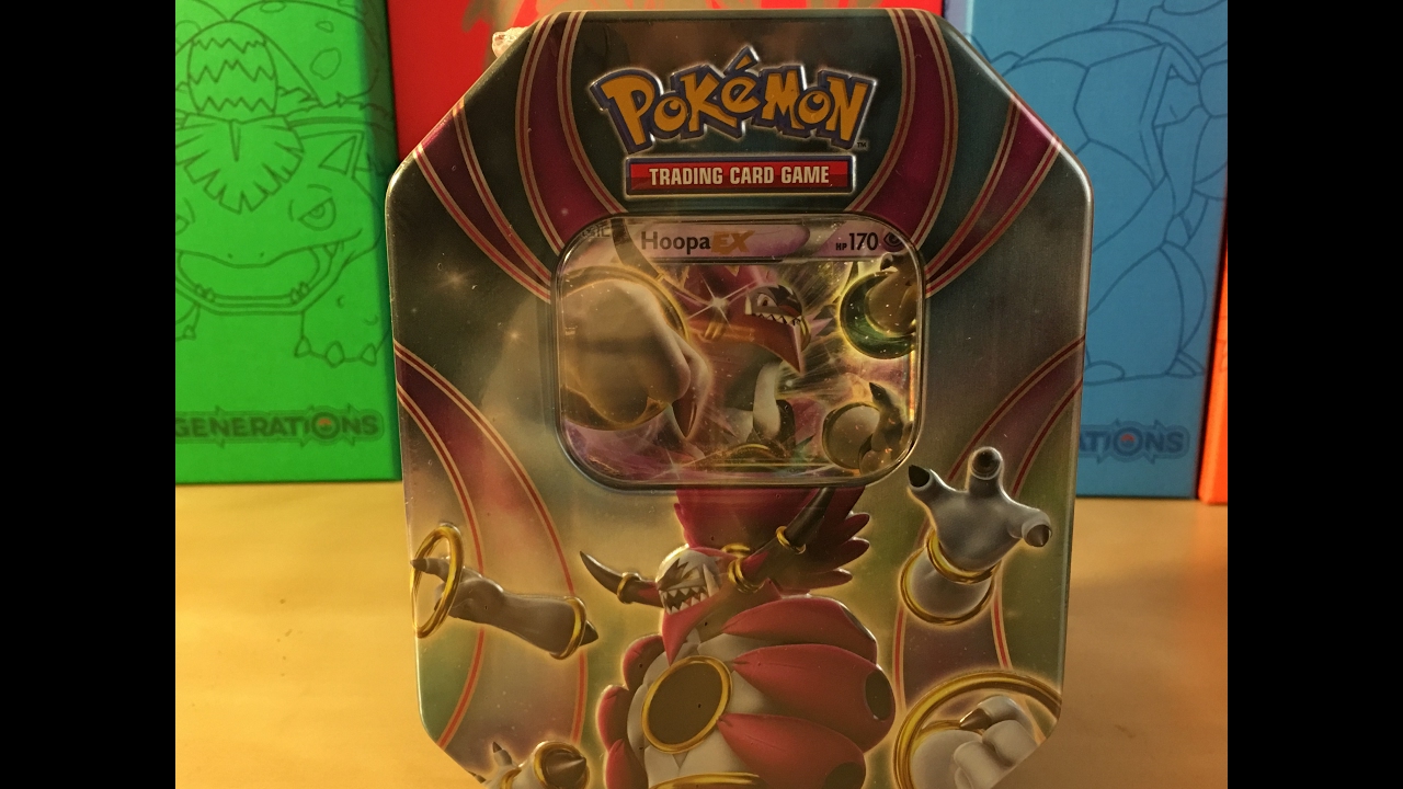 Not Expected From A Green Code Card! Hoopa EX Reprinted Tin Opening ...