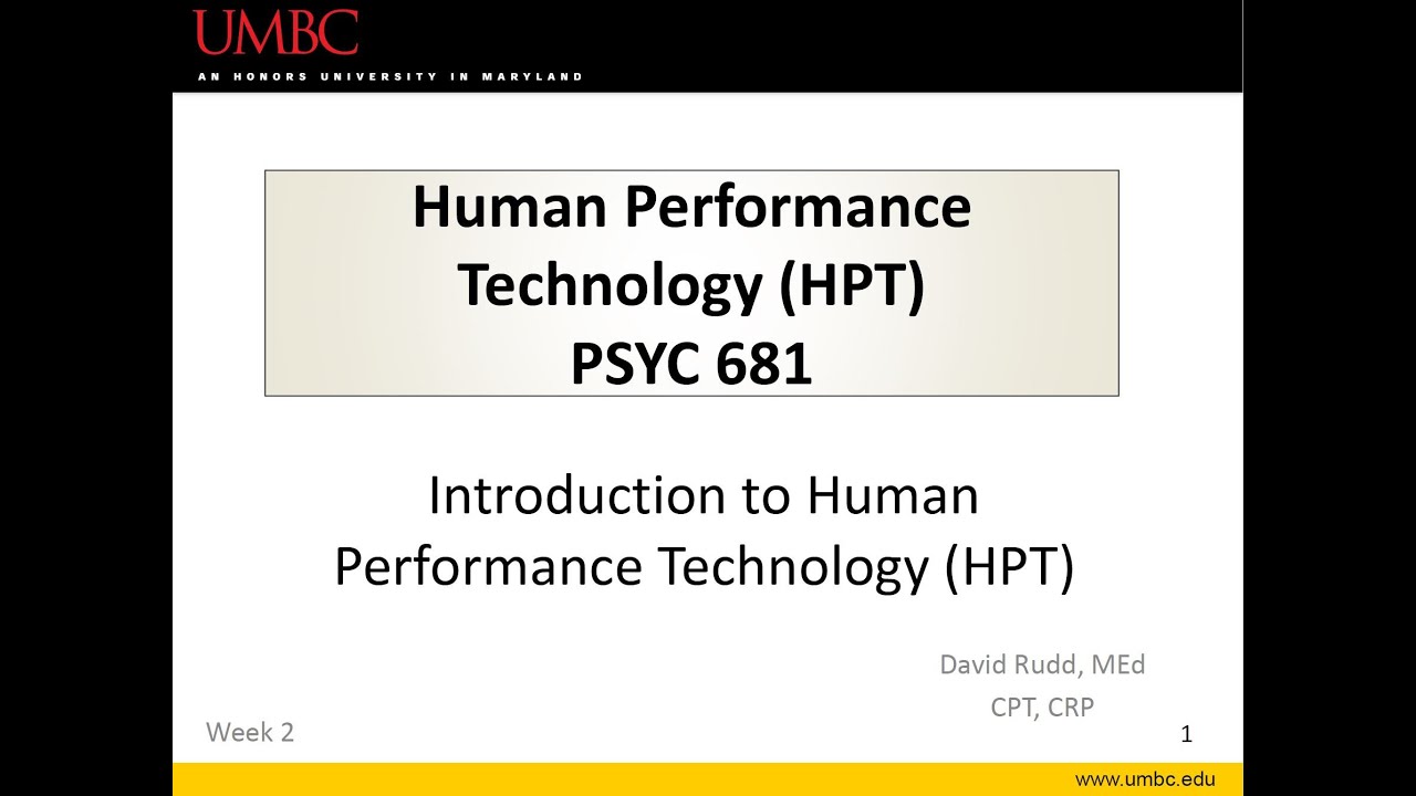 Week 2 - Class Session Recording - Introduction to Human Performance ...