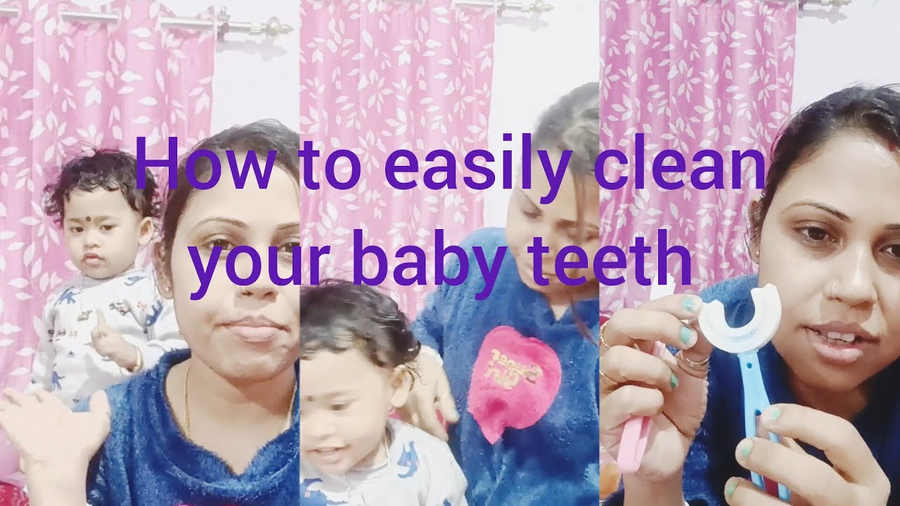 how to easily clean your baby teeth - YouTube
