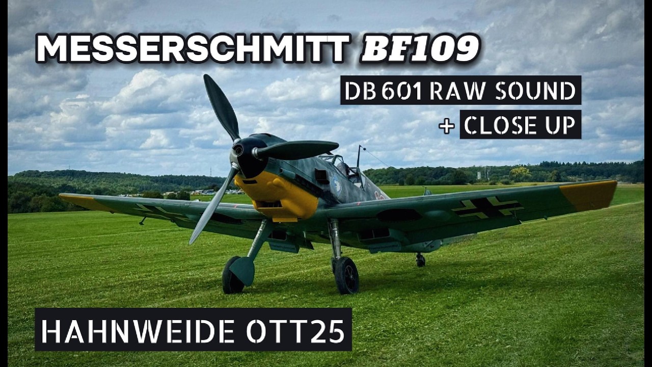 Messerschmitt Bf 109 Close Up & Cockpit View – Raw Daimler Benz DB 601 ...