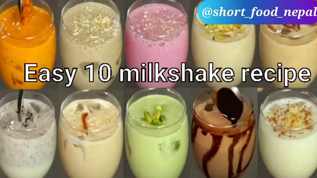 || 10 Easy Milkshake Recipe🍧|| How to make milkshake at Home 🏡 # ...