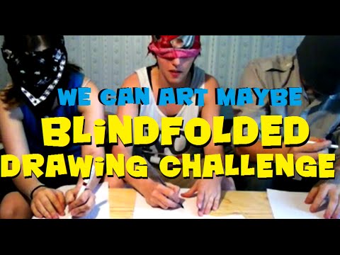 BLINDFOLDED DRAWING Challenge! | How To Art - YouTube