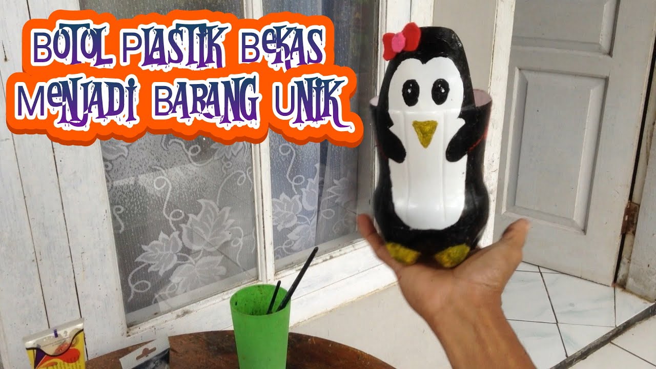Ide Kreatif Membuat Pot Penguin Dari Botol Plastik Bekas - YouTube